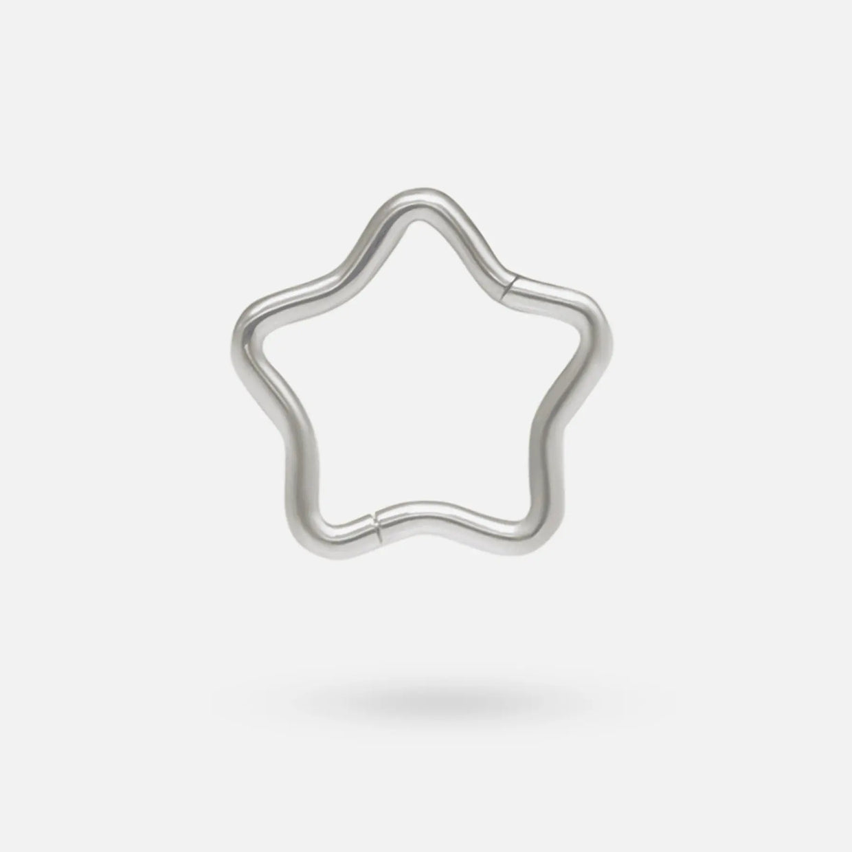 Titanium - Hinged Segment Clicker Ring Star Shape in Silver – Camden ...