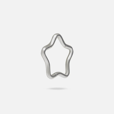 Titanium - Hinged Segment Clicker Ring Star Shape in Silver – Camden ...