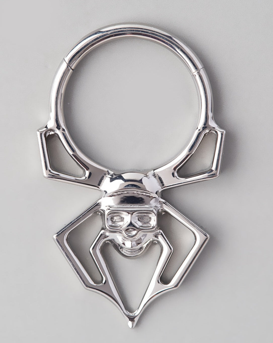 Titanium - CNC Spider Hinged Segment Hoop in Silver – Camden Body Jewellery