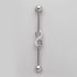 Titanium - Industrial Barbell CZ Paved Infinity Symbol in Silver ...