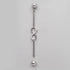 Titanium - Industrial Barbell CZ Paved Infinity Symbol in Silver ...